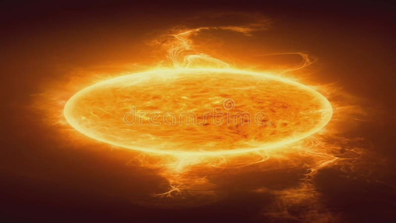 Sun in Space with Huge Flames Stock Video - Video of glowing, glow ...