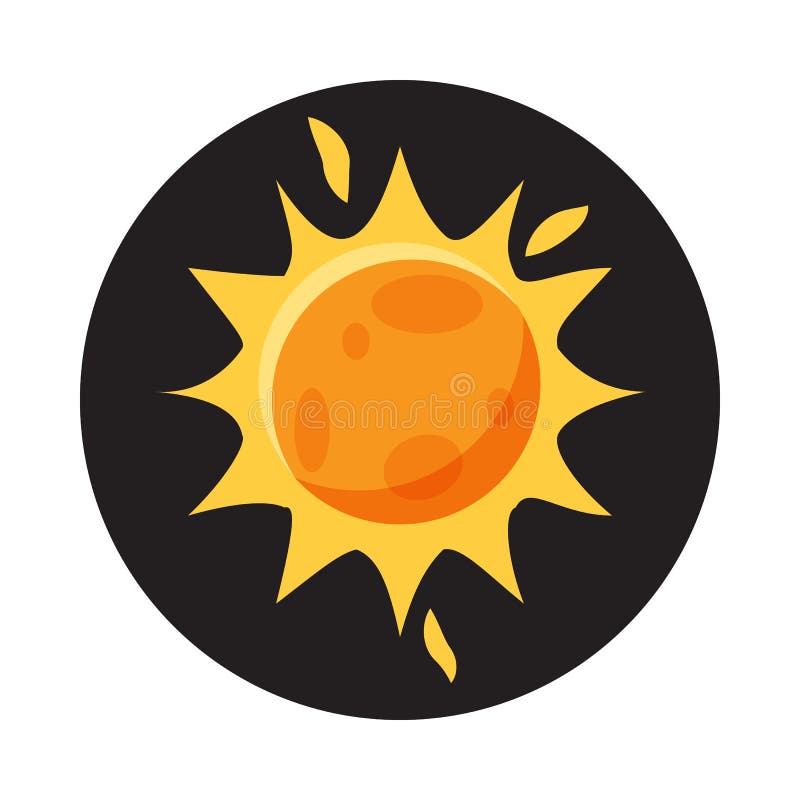 Space Sun Icon, Cartoon Style Stock Vector - Illustration of fiery ...
