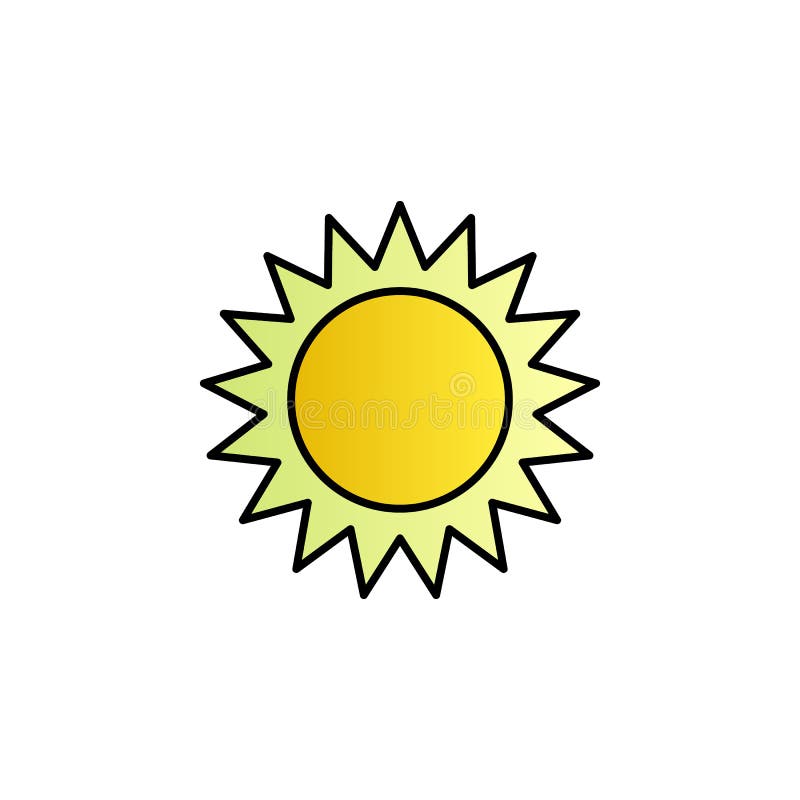Sun, Space, Planet Color Gradient Vector Icon Stock Illustration ...