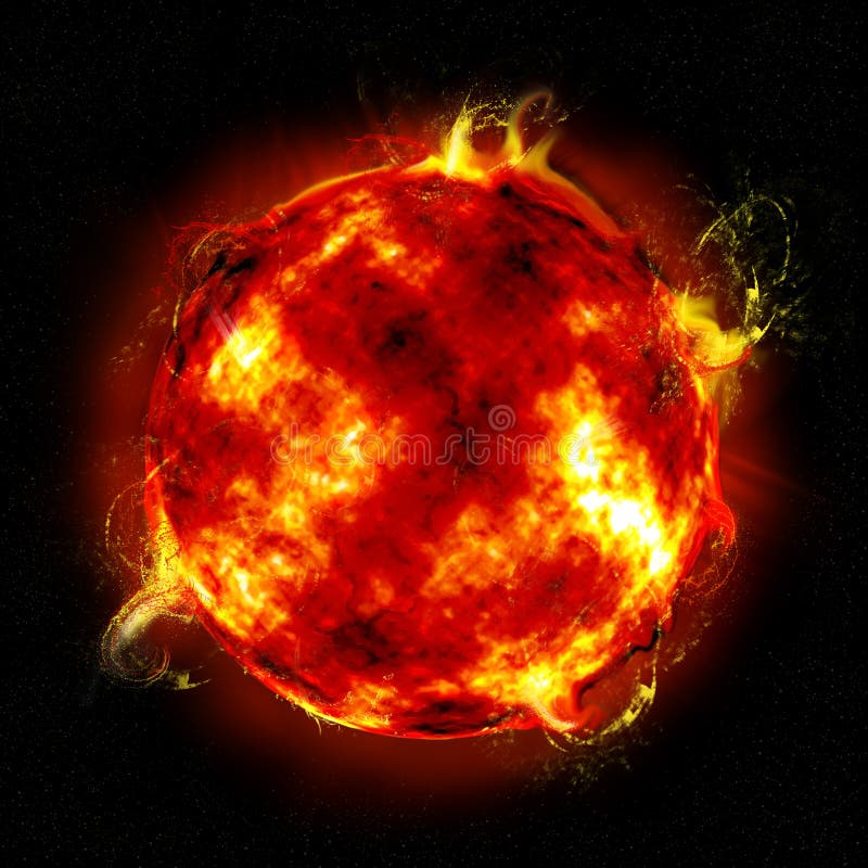 The Sun in Space. Star. the Solar Flares. the Magnetic Storms. Digital ...