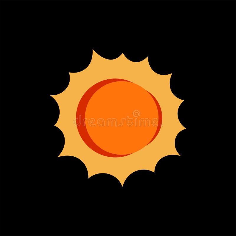 Sun in Space. Sun with Crown. Star Flat Style Vector Illustration ...