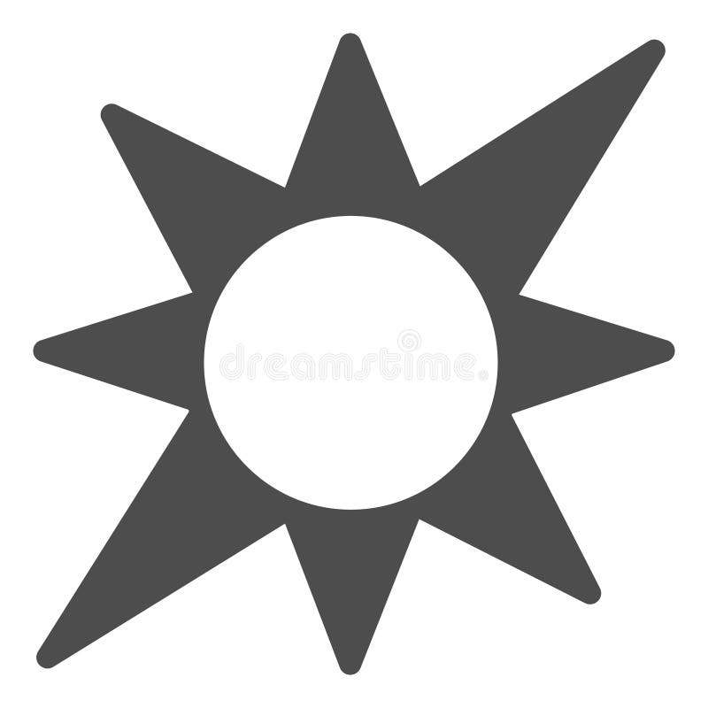 Sun Star with Light Rays Solid Icon, Cosmos Concept. Vector Graphics ...