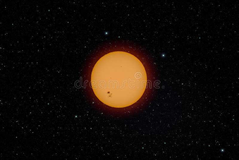 Sun with stars. stock illustration. Illustration of astronomy - 63143146