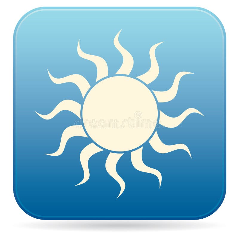 Sun stylized image icon stock vector. Illustration of cheerful - 114838170