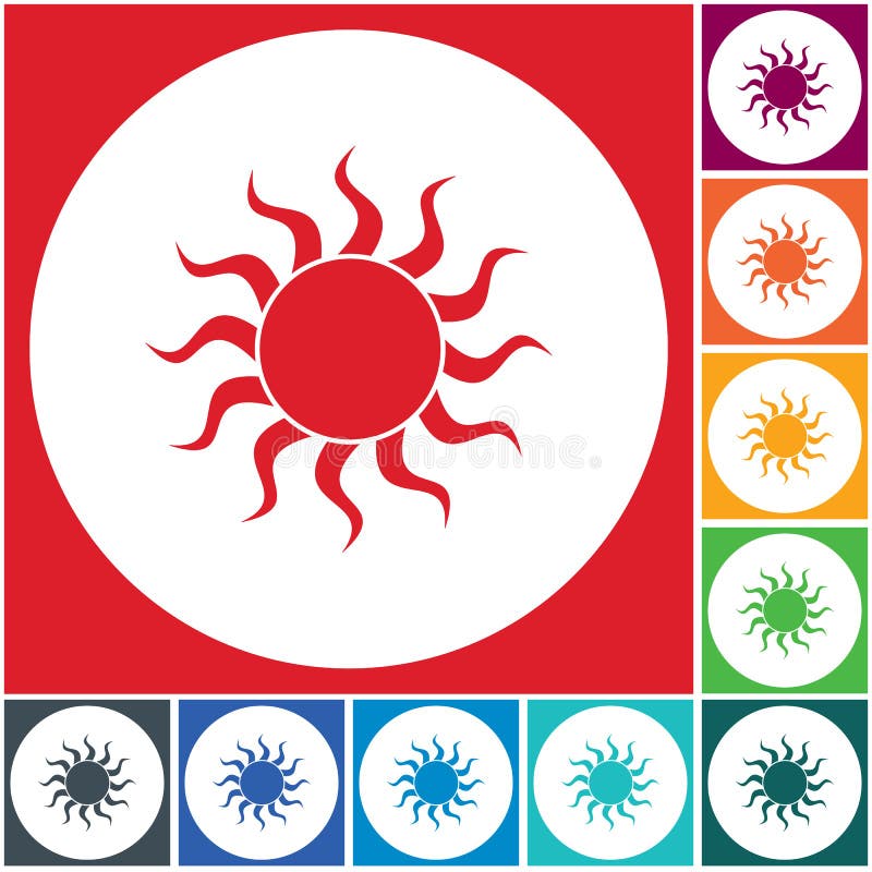Sun stylized image icon stock vector. Illustration of sign - 118850527