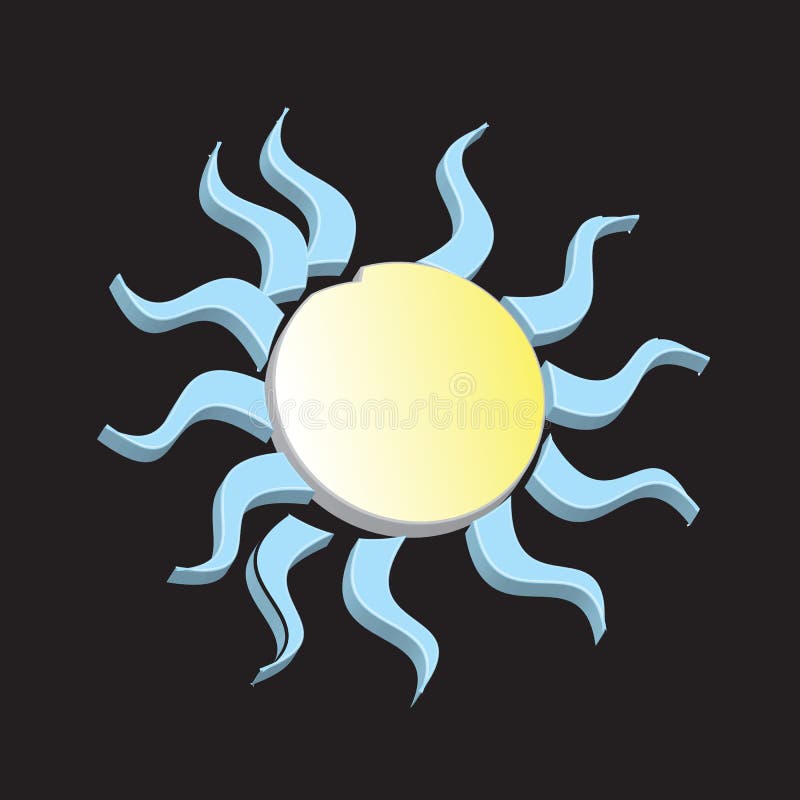Sun stylized image icon stock vector. Illustration of season - 97308465