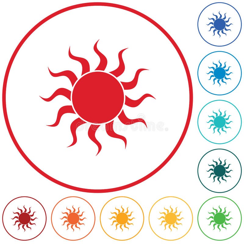 Sun stylized image icon stock vector. Illustration of abstract - 128696406