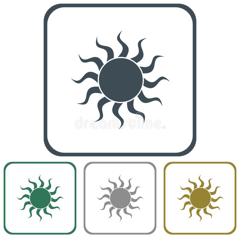 Sun stylized image icon stock vector. Illustration of graphic - 92024255