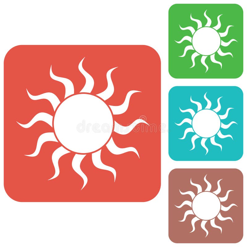 Sun stylized image icon stock vector. Illustration of nature - 95888604