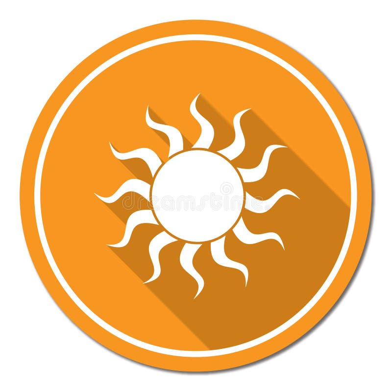 Sun stylized image icon stock vector. Illustration of smile - 101335429