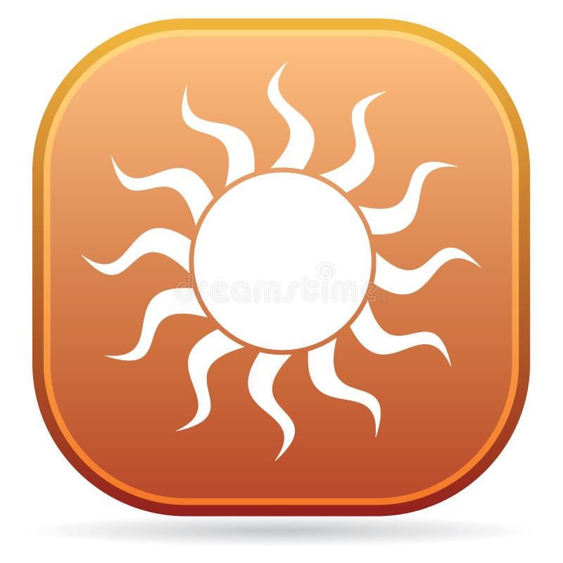 Sun stylized image icon stock vector. Illustration of friendly - 120562077