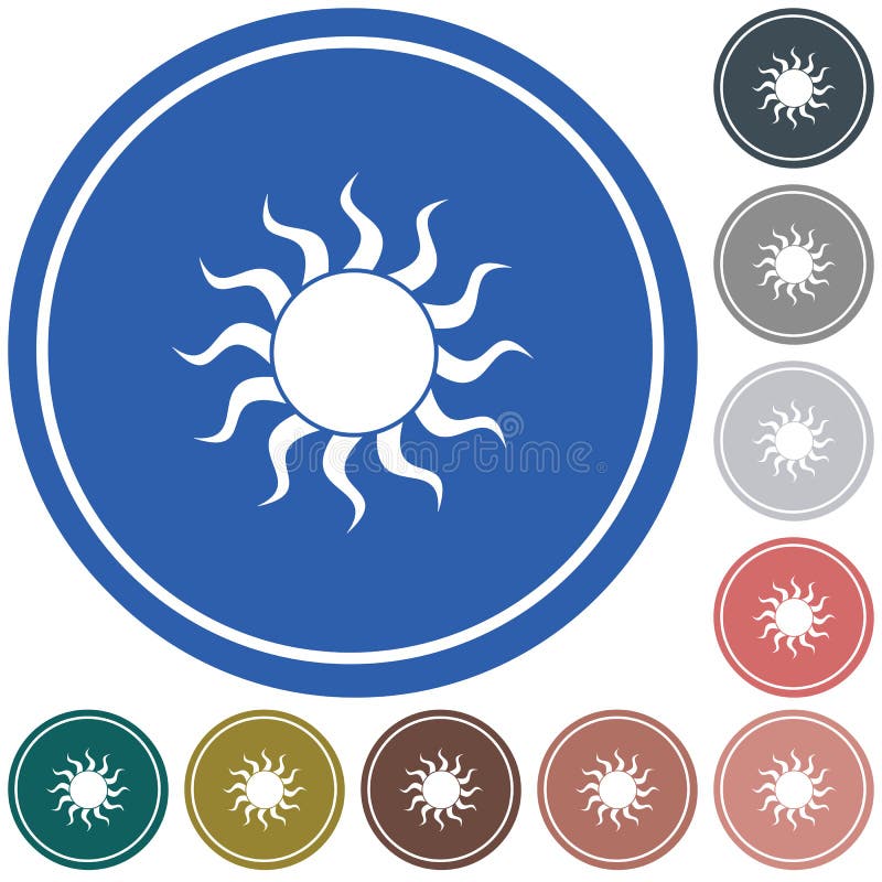 Sun stylized image icon stock vector. Illustration of cartoon - 131091911