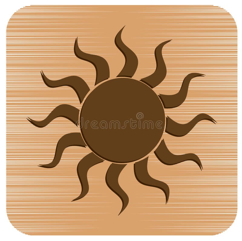 Sun stylized image icon stock vector. Illustration of background ...