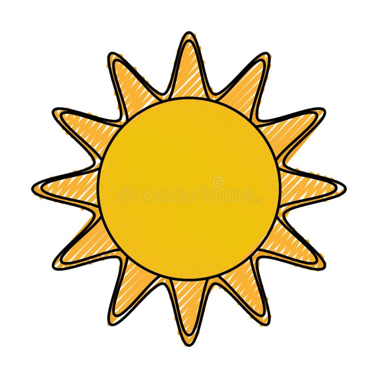 Sun summer isolated icon stock vector. Illustration of summer - 93152368