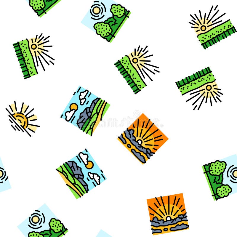 Sun Summer Sunlight Light Vector Seamless Pattern Stock Vector ...