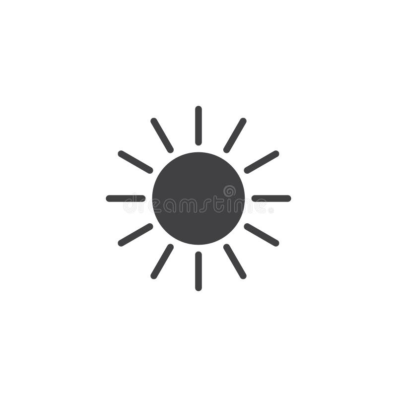 Sun with Sunbeams Vector Icon Stock Vector - Illustration of summer ...