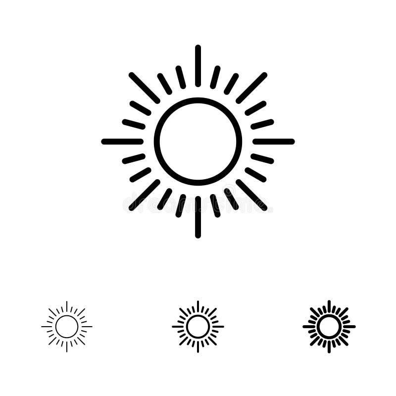 Sun, Sunrise, Sunset Bold and Thin Black Line Icon Set Stock Vector ... Sun, Sunrise, Sunset Bold and Thin Black Line Icon Set Stock Vector ...