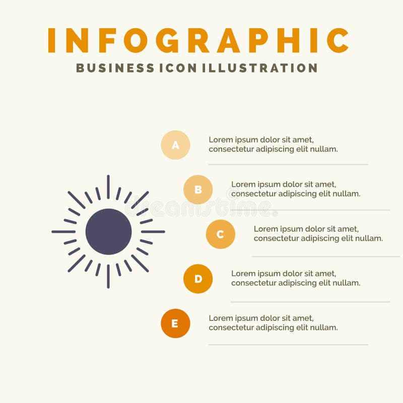 Sun, Sunrise, Sunset Infographics Presentation Template. 5 Steps ...