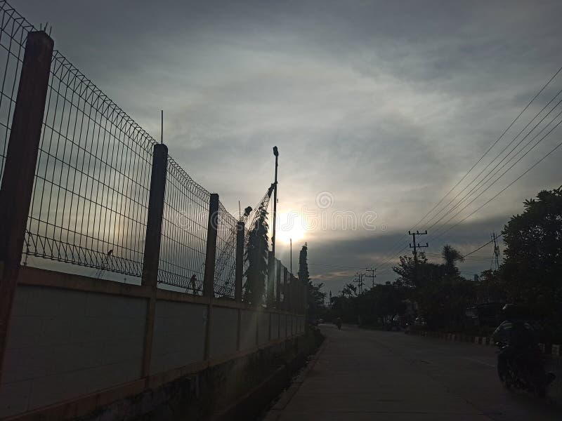 Sun, Sunset,Circle Light, Evening, Trees, Cloud Stock Image - Image of ...