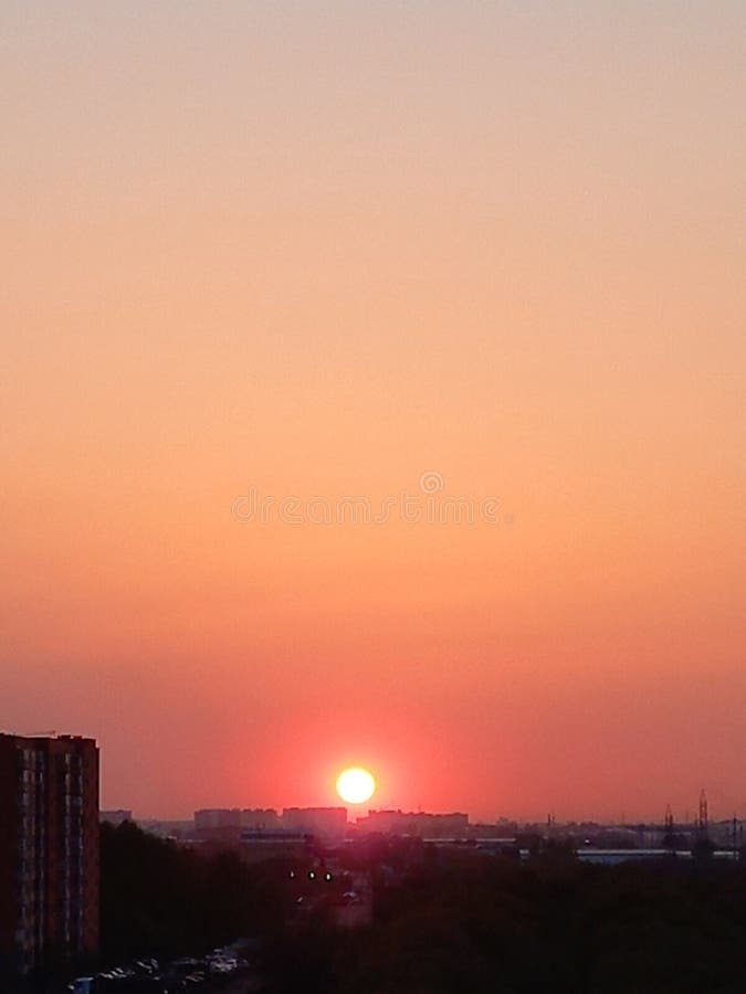 Sun Sunset Evening Picture Trees Stock Photo - Image of trees, evening ...