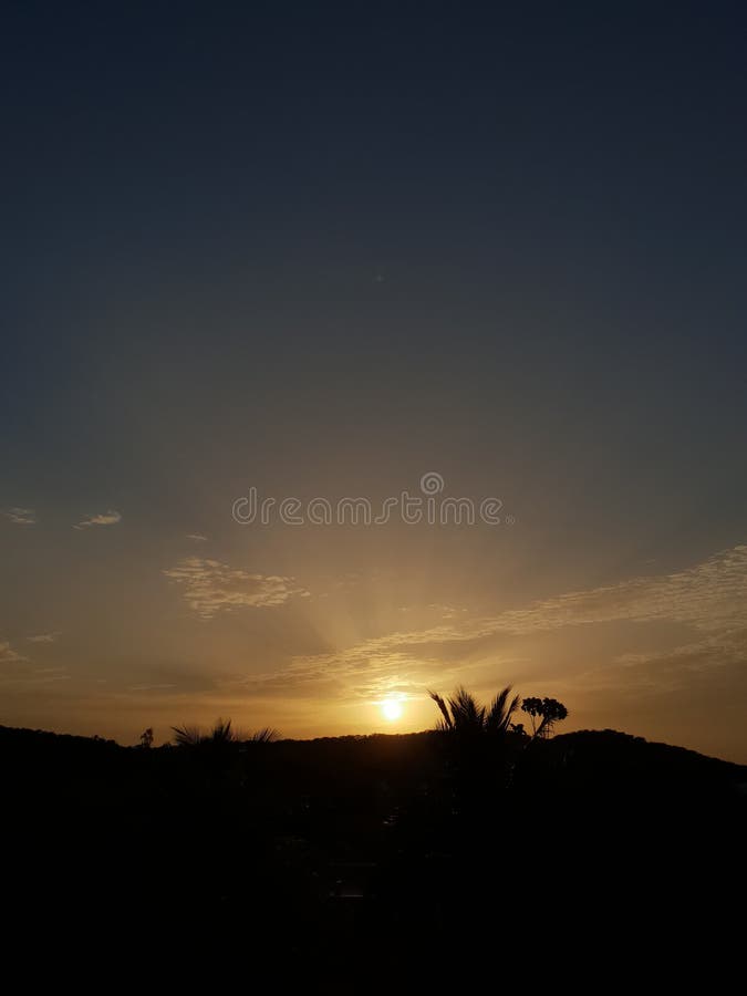 Evening sunset stock image. Image of cloud, dark, sundown - 121407123