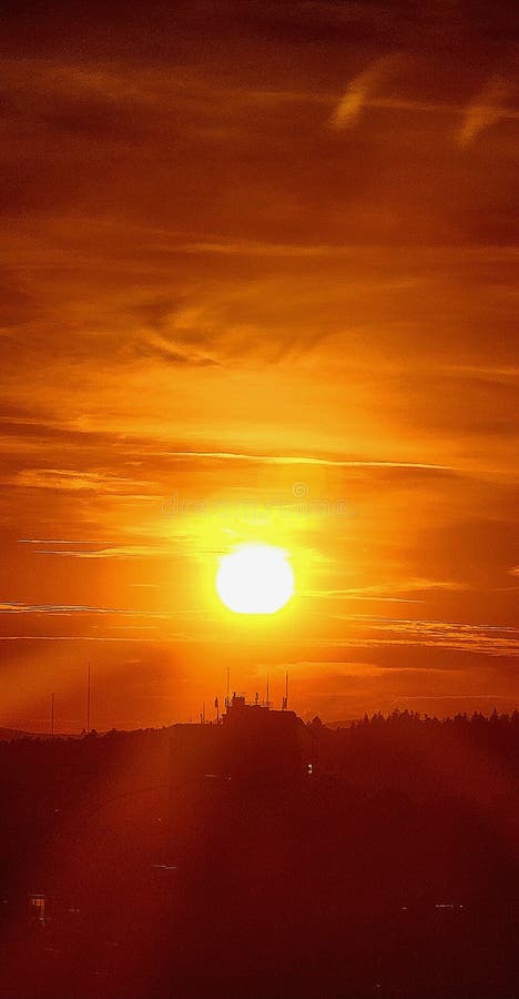 Sun sunset sky orange sun stock photo. Image of orange - 319006088