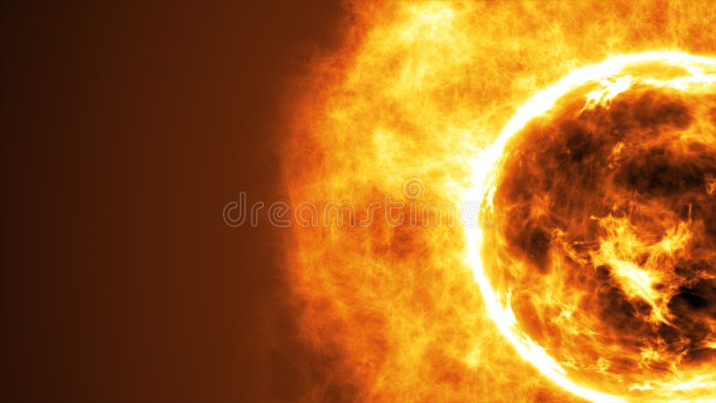 Sun Surface with Solar Flares. Abstract Scientific Background Stock ...