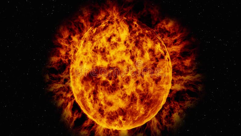 Sun Surface with Solar Flares, Stock Footage - Video of flares, flames ...