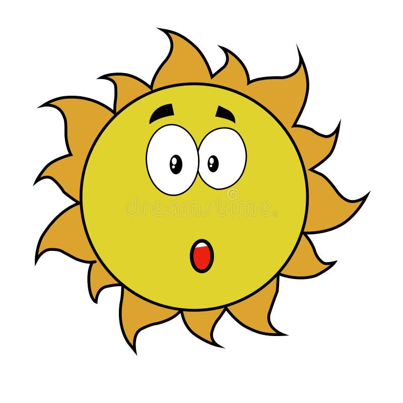 Surprised Yellow Sun Stock Illustrations – 252 Surprised Yellow Sun ...