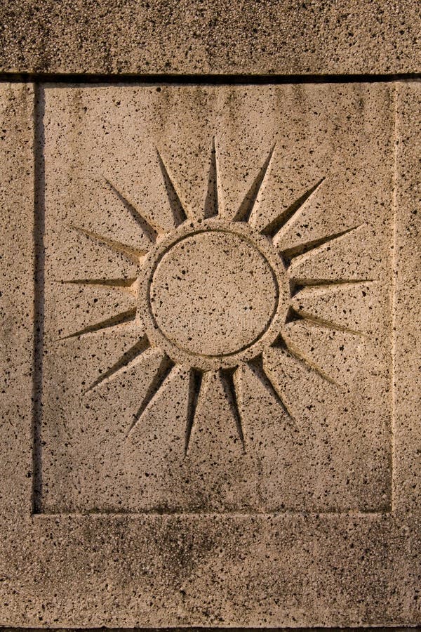 Native American sun symbol stock image. Image of stucco - 15095783