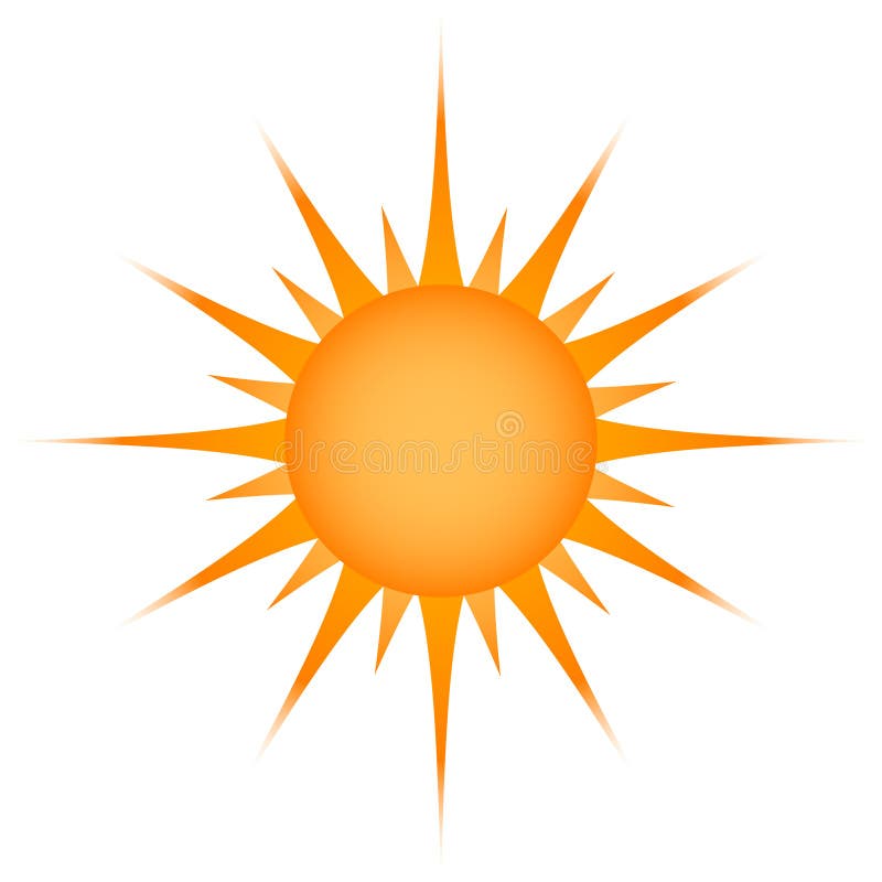 Fierce hot sun stock illustration. Illustration of weather - 450972