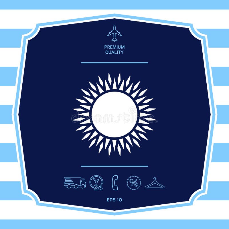 Sun Icon Symbol. Graphic Elements for Your Design Stock Vector ...
