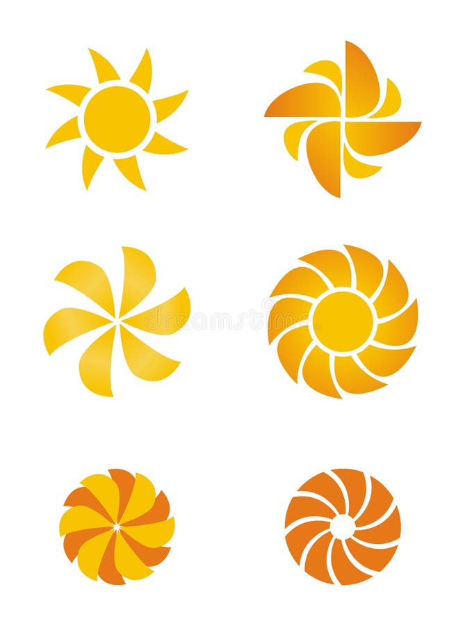 Sun symbols stock illustration. Illustration of symbol - 8334808