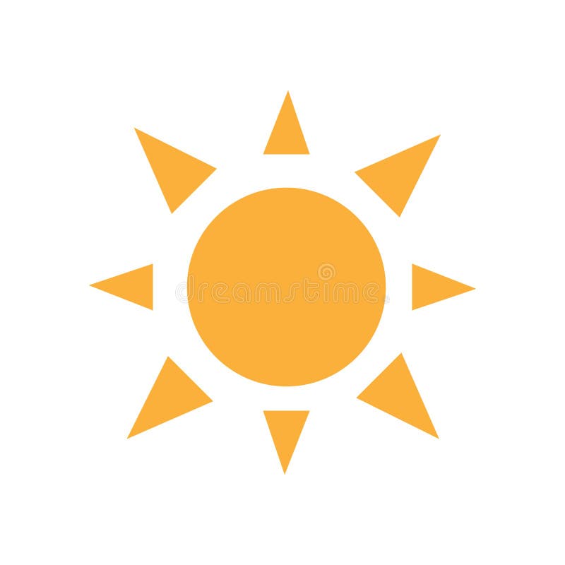 Sun-symbool Zonneweersymbool Afzonderlijk Vectorlogo Vector Illustratie ...
