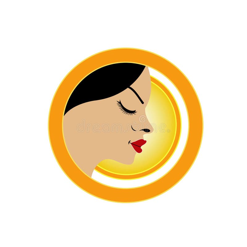 Sun tan logo stock vector. Illustration of female, nose - 38850147