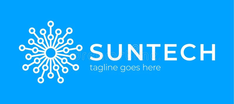 Sun Tech Logo. Simple Elegant Circle Technology Ornament Logo for ...