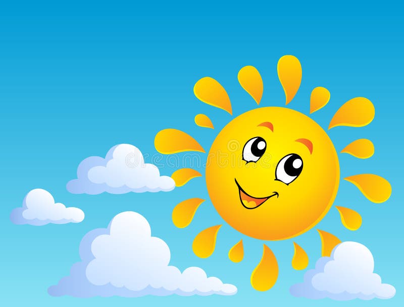 Hugging sun and cloud stock vector. Illustration of cartoon - 77910133