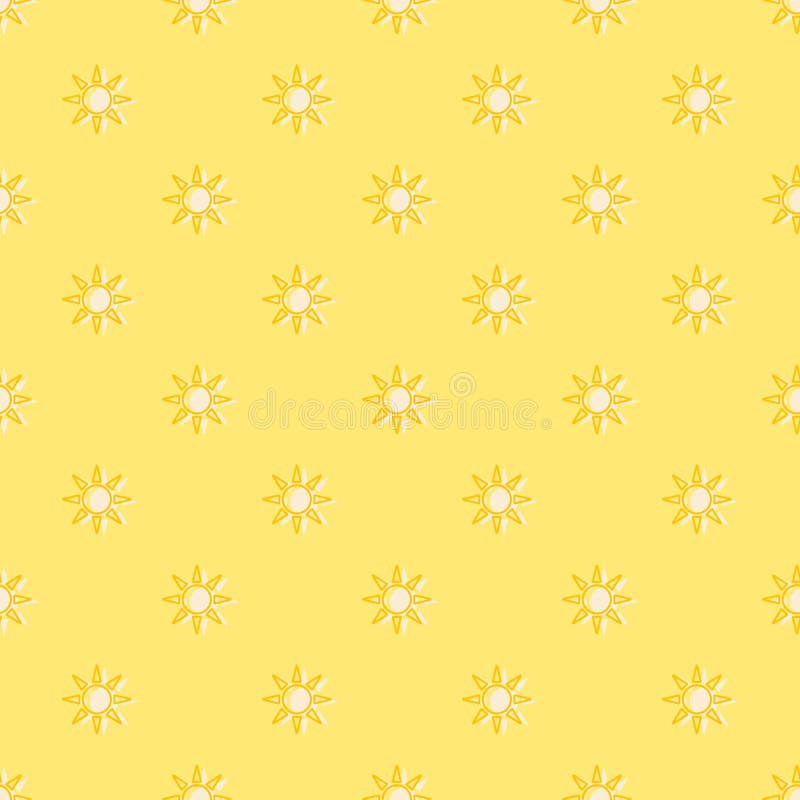 Sun Themed Repeat Pattern Vector Design Stock Vector - Illustration of ...
