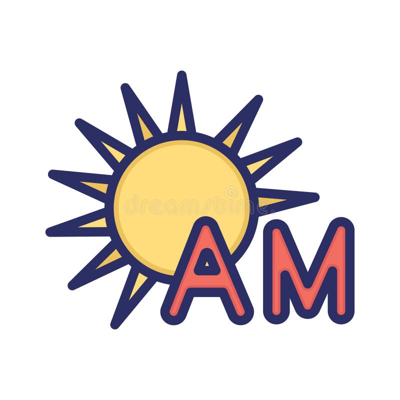 Sun, Time, Day, am Fully Editable Vector Icon Stock Vector ...