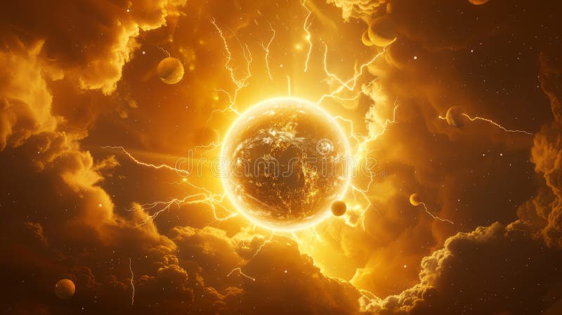 The Sun is about To Explode and the Earth is in Danger Stock Image ...