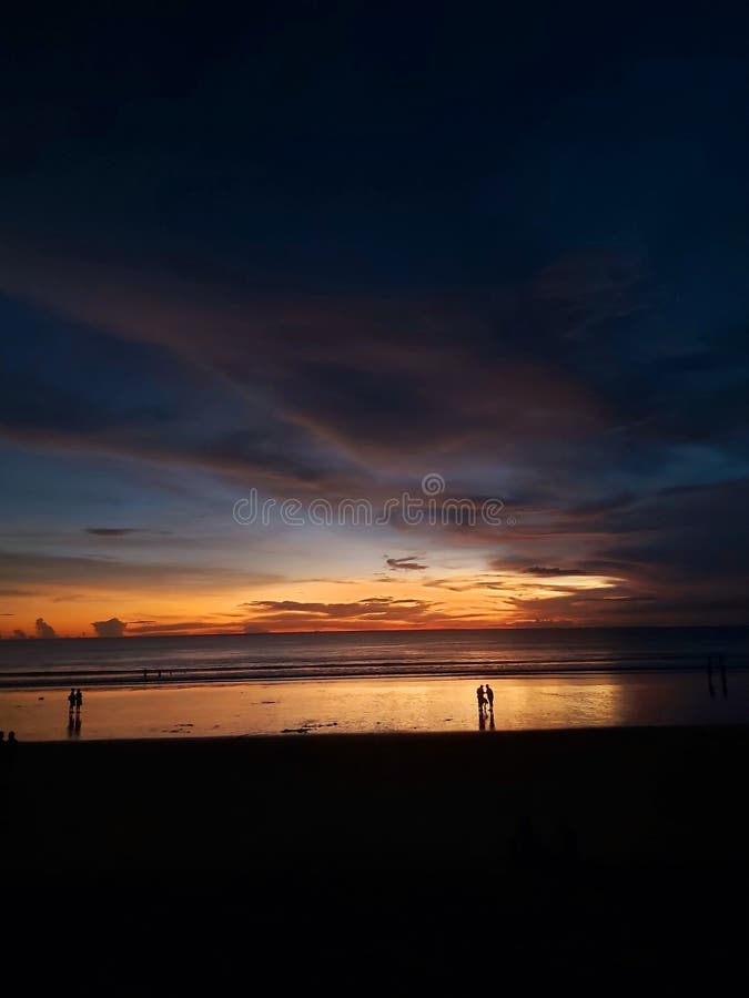 The Sun is about To Sink into the Night Stock Photo - Image of night ...