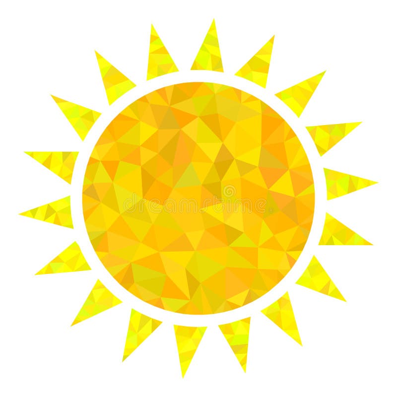 Sun Triangle Filled Icon stock vector. Illustration of composition ...