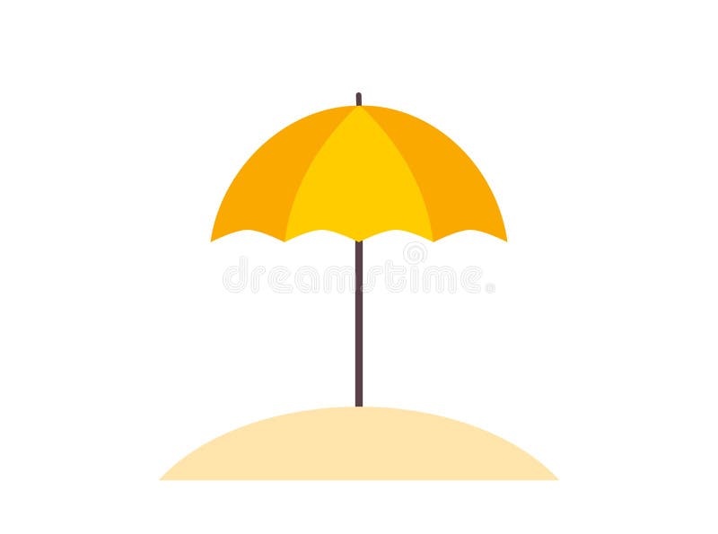 Sun Umbrella Parasol on the Beach Icon Stock Vector - Illustration of ...