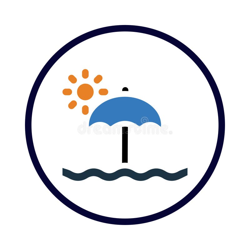 Sun, Umbrella, Sunny, Summer Day Icon Stock Vector - Illustration of ...