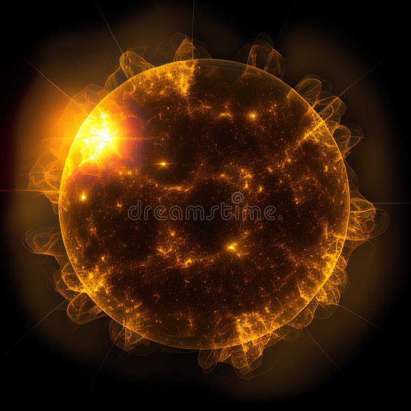 Sun in Universe Generative AI Stock Image - Image of orbit, abstract ...