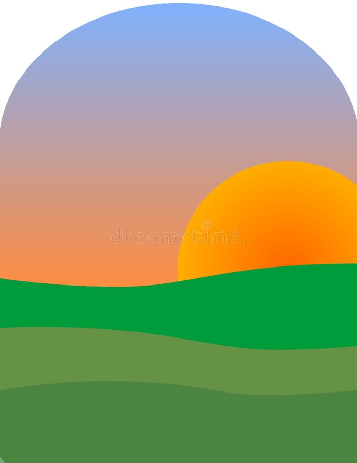 Sun Up stock illustration. Illustration of sunup, landscape - 64000