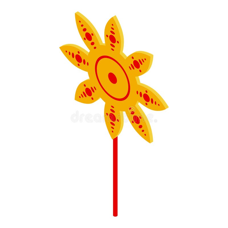 Sun Vane Icon Isometric Vector. Wind Wheel Stock Illustration ...