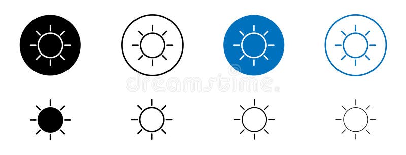 Sun vecor icon set stock vector. Illustration of flat - 340390849
