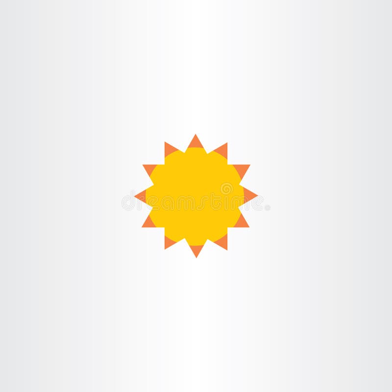 Sun Vector Abstract Icon Sunshine Symbol Stock Vector - Illustration of ...