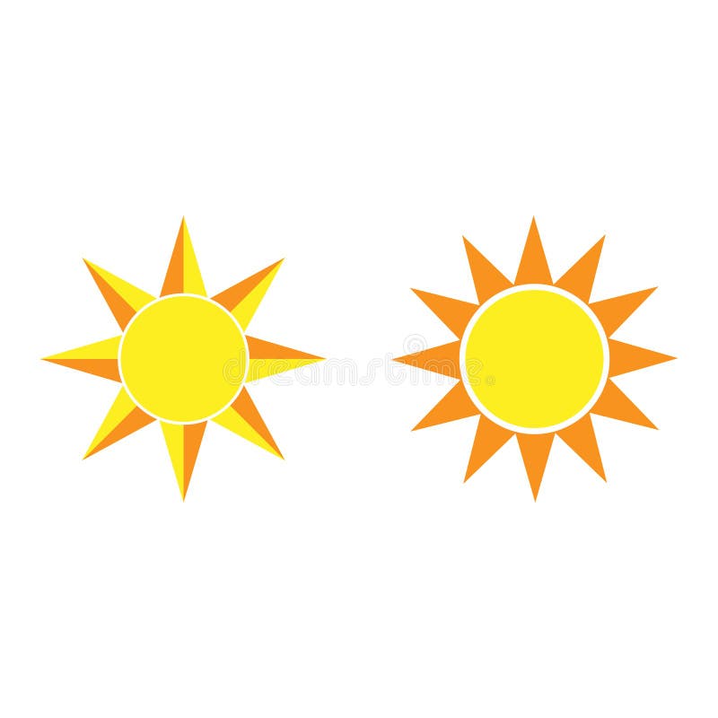 Sun Vector Black Icon. Element for Design.Vector Illustration. Stock ...